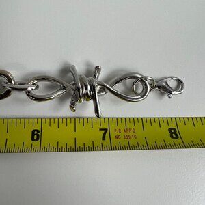 Accessories | Y2k 200s Style Barbwire Thorn Emo Silver Bracelet | Poshmark
